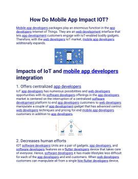 How Do Mobile App Impact IOT? - idatascientist24 Flip PDF | AnyFlip