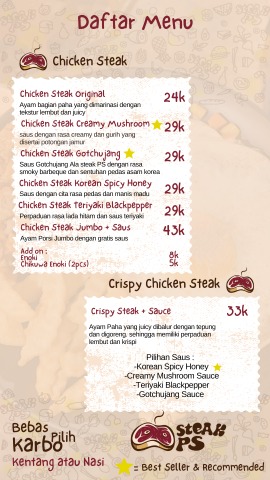 Daftar Menu - Steak PS Flip PDF | AnyFlip