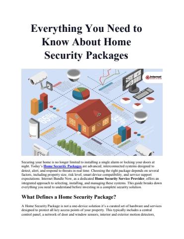 Everything You Need to Know About Home Security Packages ...