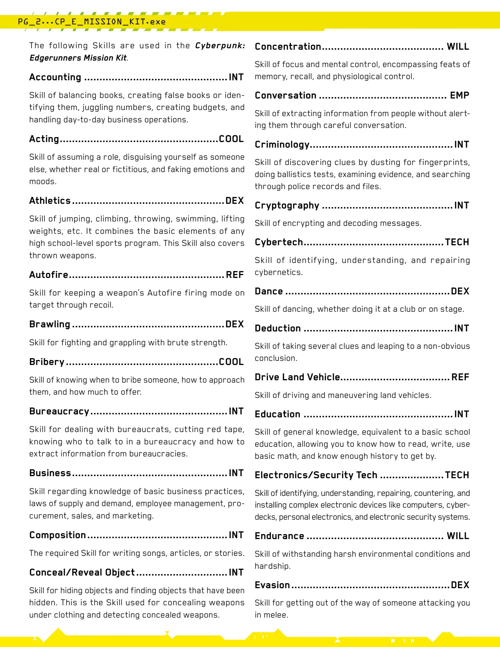 Cyberpunk Edgerunners Mission Kit - Rule Book