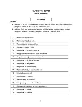 SELF DIRECTED SEARCH (SDS) - saadah14-668 | Membalik PDF Dalam talian ...