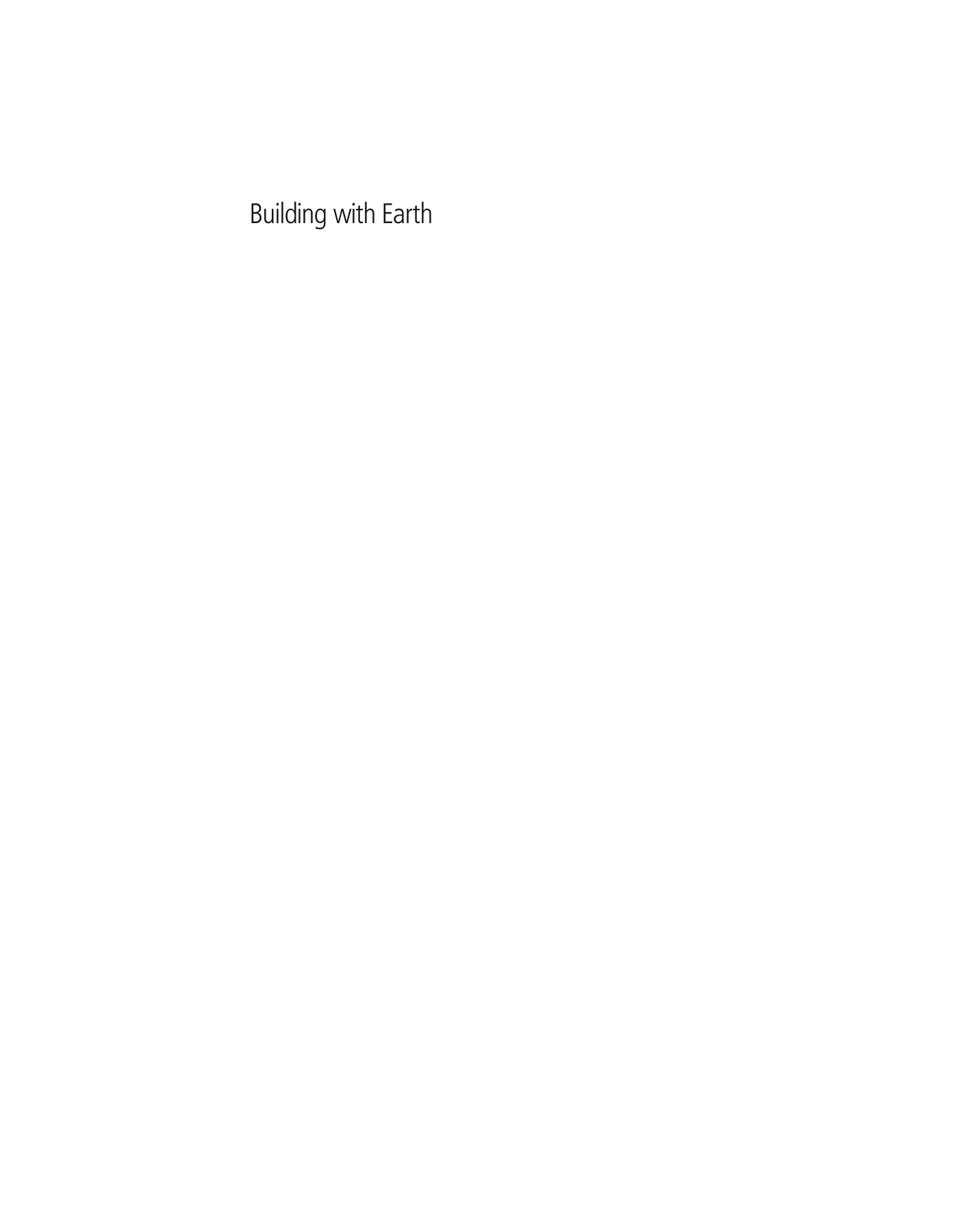 Building with Earth Design and Technology of a Sustainable Architecture