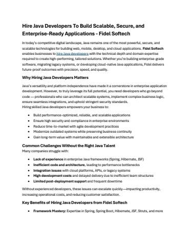 Hire Java Developers To Build Scalable, Secure, and Enterprise-Ready ...