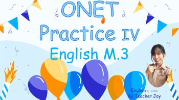 English M3 - ONET Practice 4 (online 18มค65) - kanokwan.wpt Flip PDF ...