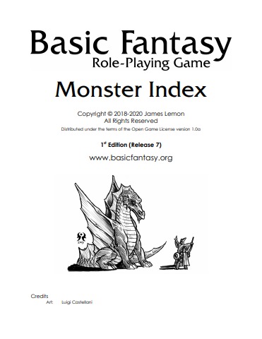 D&D - BFRPG Monster Index - Capn_Ragnar Flip PDF | AnyFlip