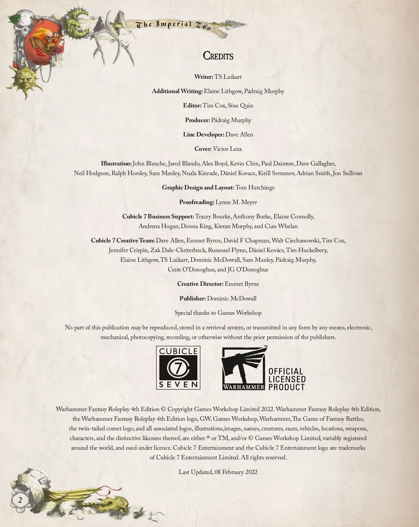 WFRP - The Imperial Zoo