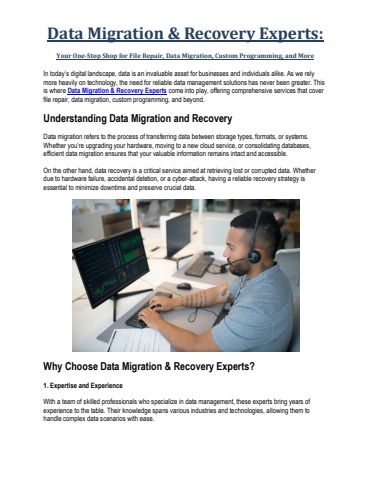 Data Migration & Recovery Experts: Your One-Stop Shop for File Repair ...