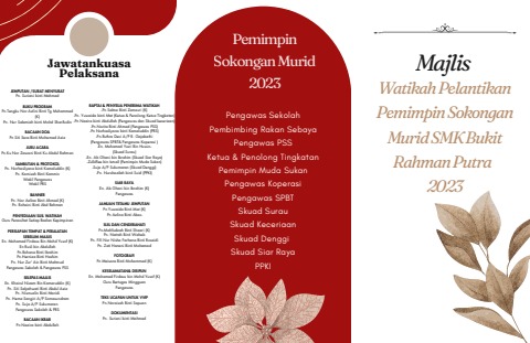 Majlis Perasmian Watikah Pelantikan Pemimpin Murid SMKBRP 2023 ...