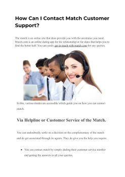 How can I contact match customer support - hannahbakerr24 Flip PDF ...