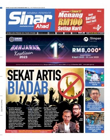 Sinar Ahad 23.07.23 - Perpustakaan KKBP Flip PDF | AnyFlip