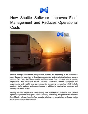 How Shuttle Software Improves Fleet Management and Reduces Operational ...