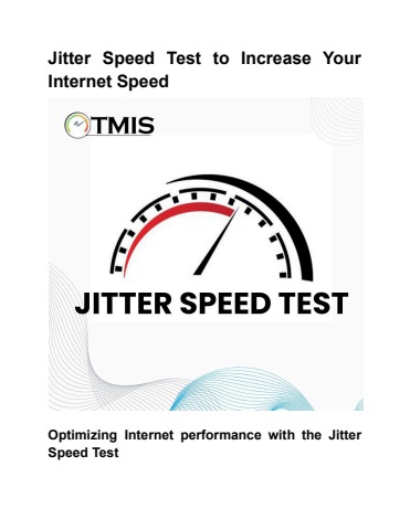 Jitter Speed Test to Increase Your Internet Speed - Somya Likhar Flip ...