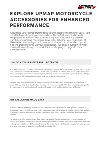Explore Upmap Motorcycle Accessories for Enhanced Performance ...
