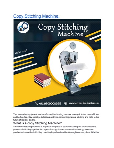 Copy Stitching Machine_clone - notebook machine Flip PDF | AnyFlip