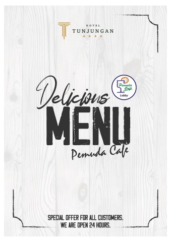 Menu Pemuda Cafe - Tunjungan Hotel Flip PDF | AnyFlip