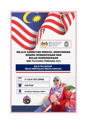 BUKU PROGRAM MINGGU JERAYAWARA BIDANG KEMANUSIAAN DAN BULAN KEMERDEKAAN - NUR HASNI BINTI ABD ...