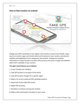 How to fake location on android - fakegpslocationapp Flip PDF | AnyFlip
