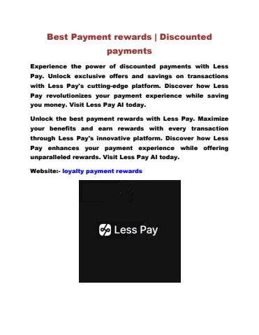 Best Payment rewards | Discounted payments