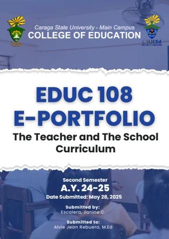 E-PORTFOLIO IN EDUC 108 - JANINE ESCALERA Flip PDF | AnyFlip