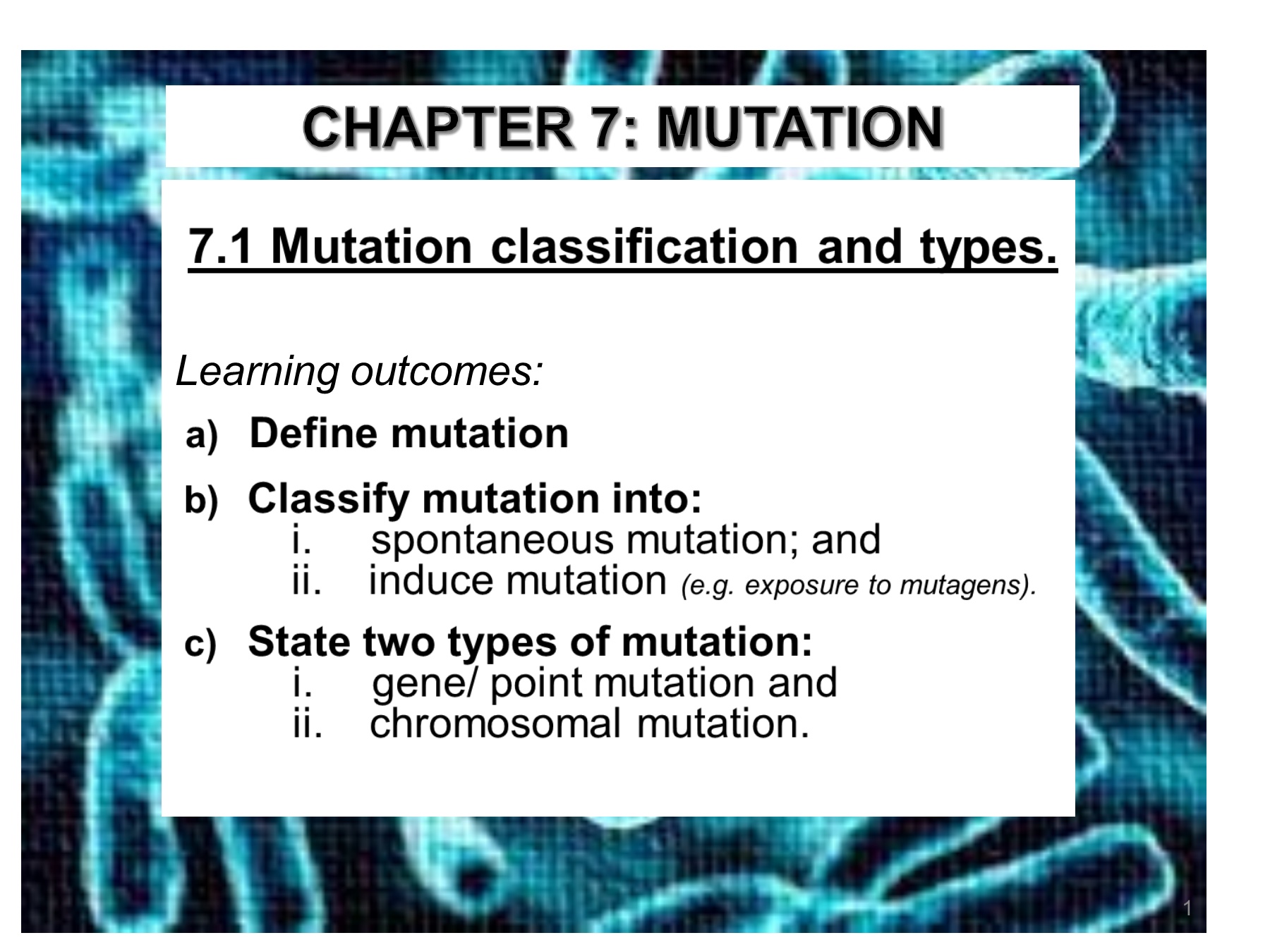 Induced Mutation