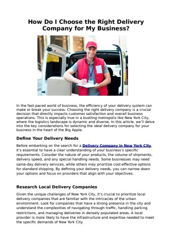 How Do I Choose the Right Delivery Company for My Business_ - Man With ...