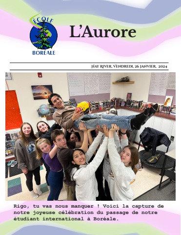 L'Aurore - Vol 2 :Janvier 2024 - École Boréale Flip PDF | AnyFlip