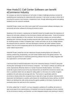 How HoduCC Call Center Software can benefit eCommerce Industry ...