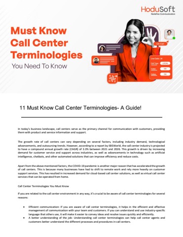 11 Must Know Call Center Terminologies- A Guide