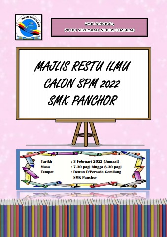 BUKU PROGRAM MAJLIS RESTU ILMU CALON SPM 2022 - NURUL SURYA BINTI ...
