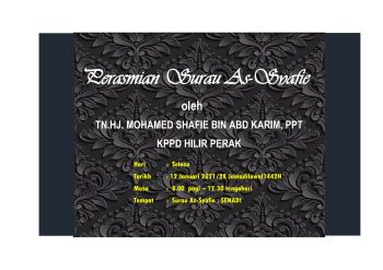 Buku Program Perasmian Surau 2021
