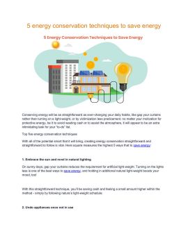 5 energy conservation techniques to save energy - upsavesenergy2020 ...