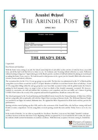End of Term Newsletter 7 April