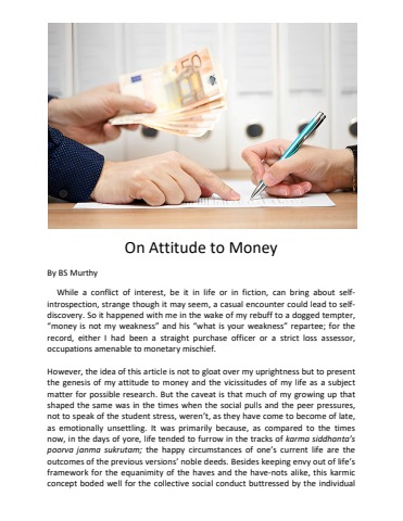 On Attitude to Money - BS Murthy Flip PDF | AnyFlip