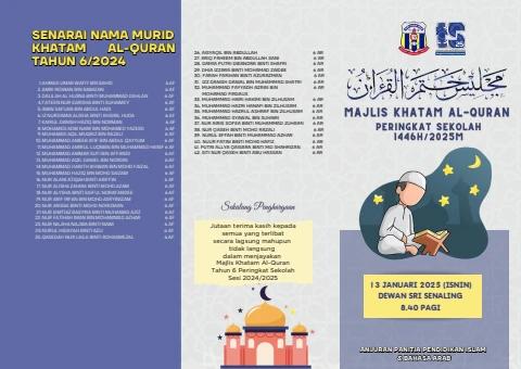 BUKU PROGRAM MAJLIS KHATAM AL-QURAN SK SENALING - shaza_aziz Flip PDF ...