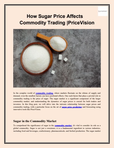 How Sugar Price Affects Commodity Trading | PriceVision - Price Vision Flip PDF | AnyFlip