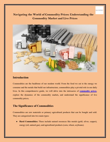 Understanding the Commodity Market and Live Prices - Price Vision Flip ...