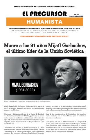 Periódico Estudiantil El Precursor - Septiembre 2022 - Corporación ...