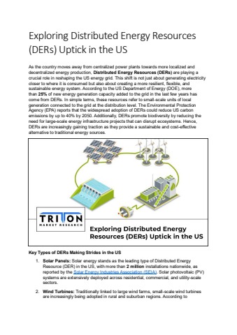 Exploring Distributed Energy Resources (DERs) Uptick in the US