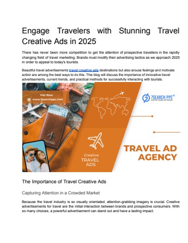 Engage Travelers with Stunning Travel Creative Ads in 2025
