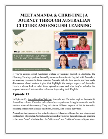 Chinwag Tuesdays | Meet Amanda; the Aussie Teaching English - Aussie ...