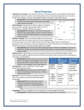 Word Properties - Selecting vocabulary - lporter Flip PDF | AnyFlip