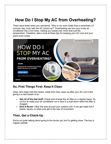 How Do I Stop My AC from Overheating?