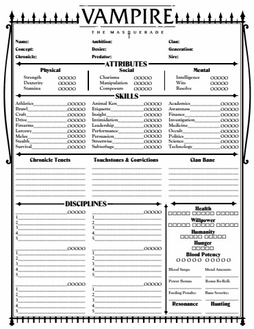 Vampire 5th edition character sheet - wearethenightandmoon Flip PDF ...