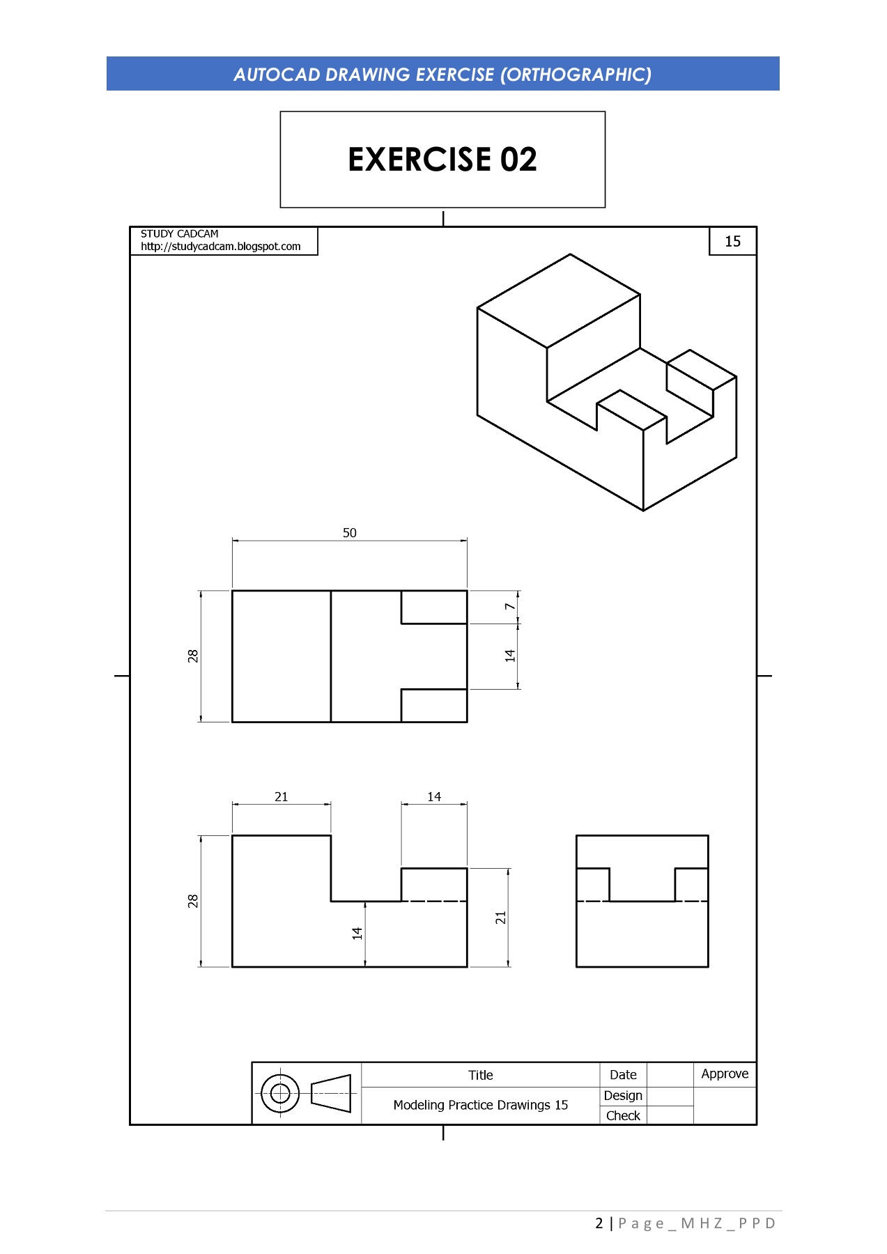 Orthographic Drawing Exercises