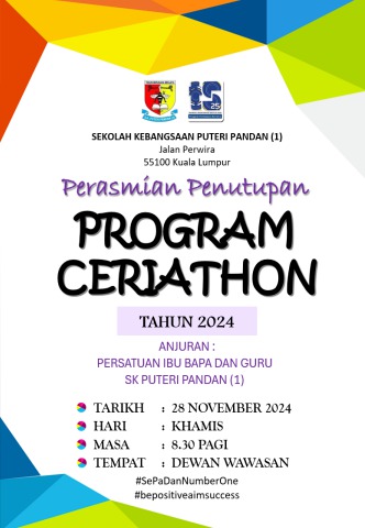 Buku Program Perasmian Penutupan Program Ceriathon SK Puteri Pandan (1 ...