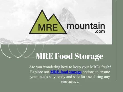 MRE Food Storage