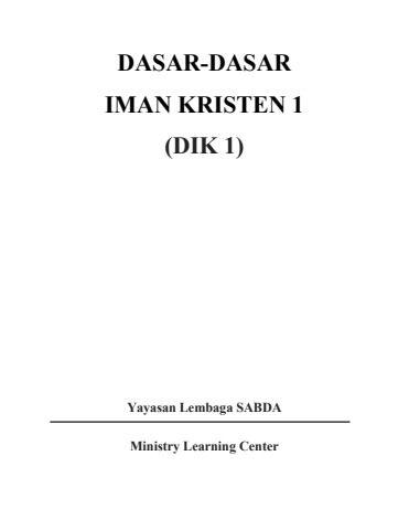 Dasar-Dasar_Iman_Kristen__1 - PERTUMBUHAN ROHANI Flip PDF | AnyFlip