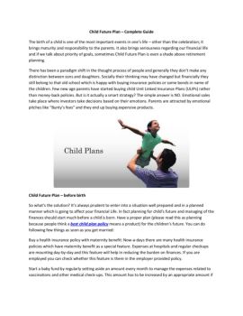 Child Future Plan – Complete Guide - Guset User Flip PDF | AnyFlip