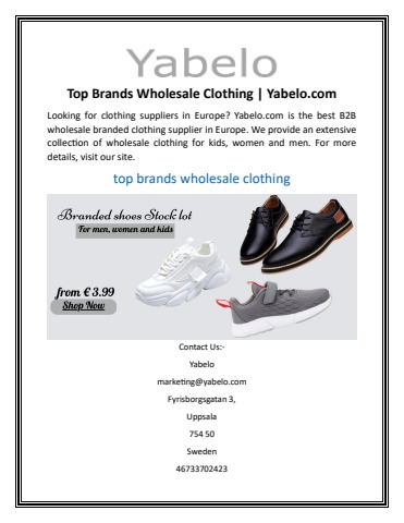 Top Brands Wholesale Clothing Yabelo.com - jamesfrence44 Flip PDF | AnyFlip