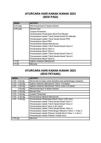 ATURCARA DAN AJK SAMBUTAN HARI KANAK-KANAK SKBTS 2023 - idayu7983 Flip PDF | AnyFlip